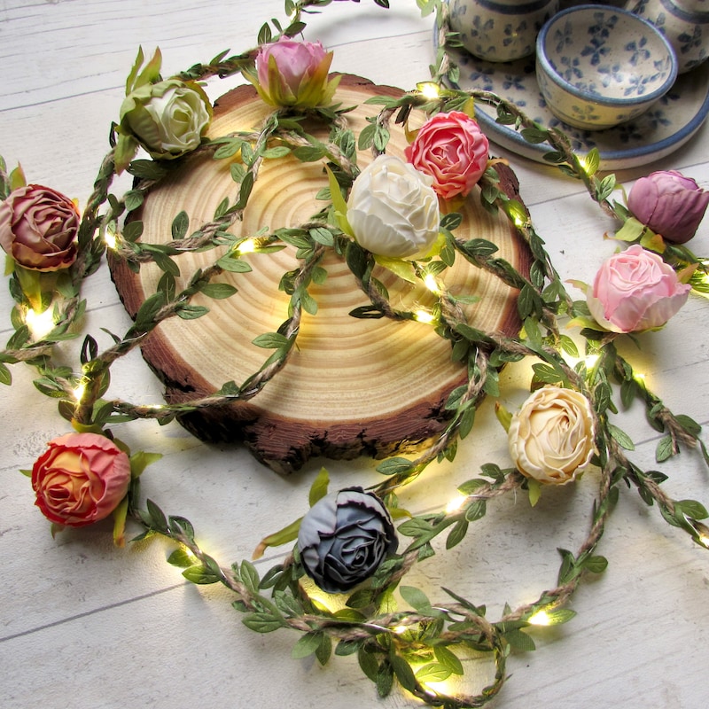 Rose String Lights - Etsy