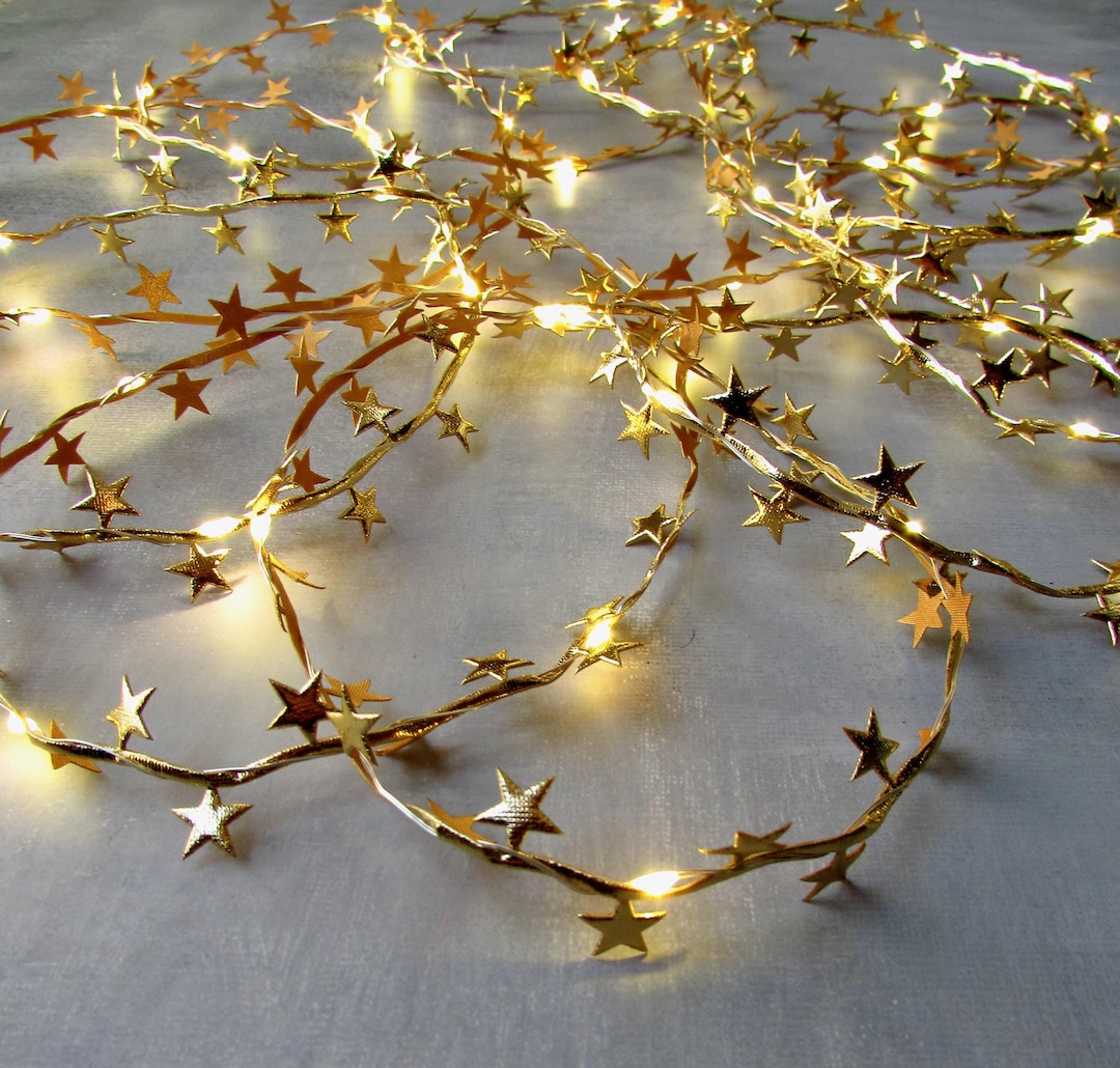 Mini Gold Stars Fairy Lights. Starry String Lights. Celestial Home ...
