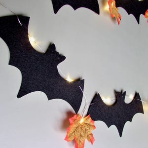 Gothic Black Bat Fairy Lights. Halloween Home Decor String Lights ...