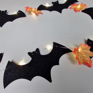 Gothic Black Bat Fairy Lights. Halloween Home Decor String Lights ...