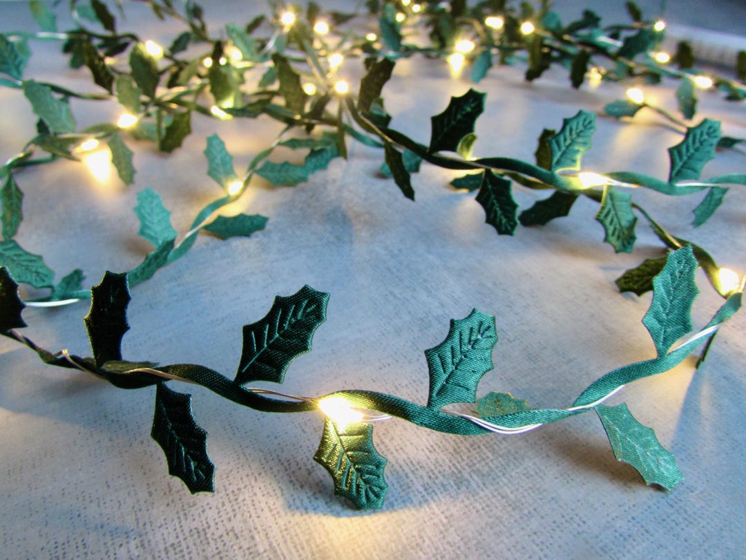 Holly Fairy Lights. Christmas Decor Green Holly String Lights ...