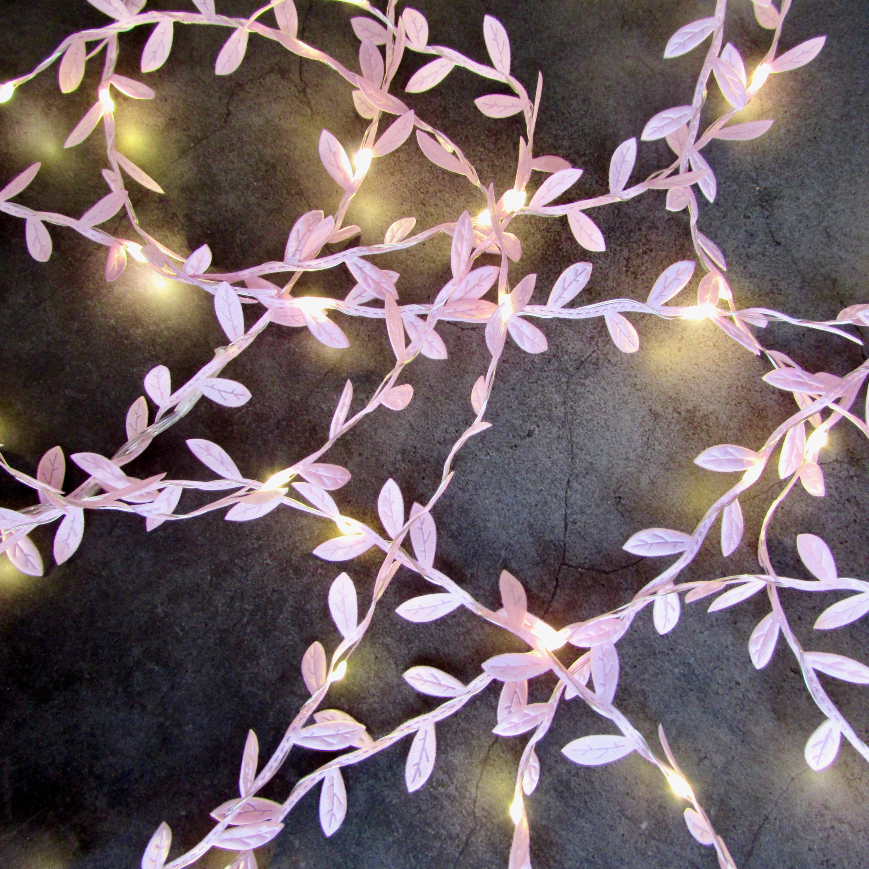 Pale Pink Fairy Lights. Pastel String Lights. Rustic Farmhouse Decor ...