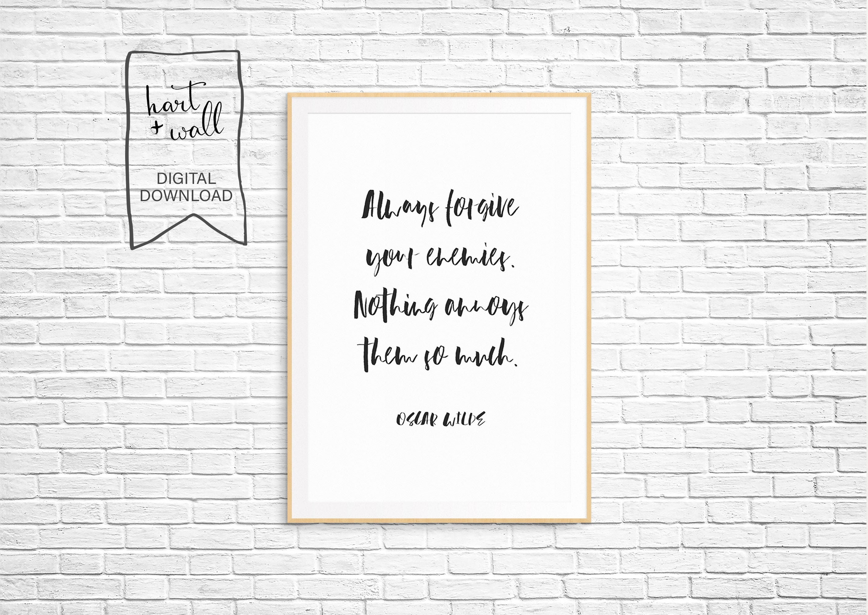 Instant Download Art Print Printable - Oscar Wilde Quote ...