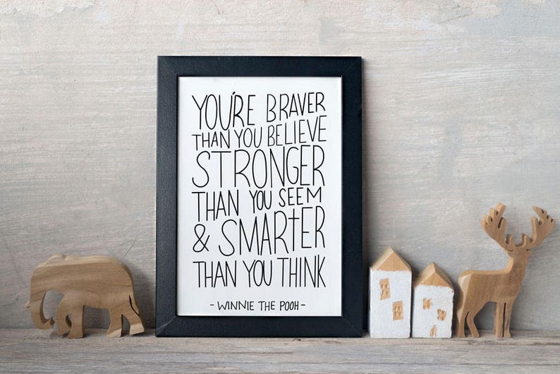 Instant Download Print A. A. Milne Quote Winnie-the-pooh 'you Are ...