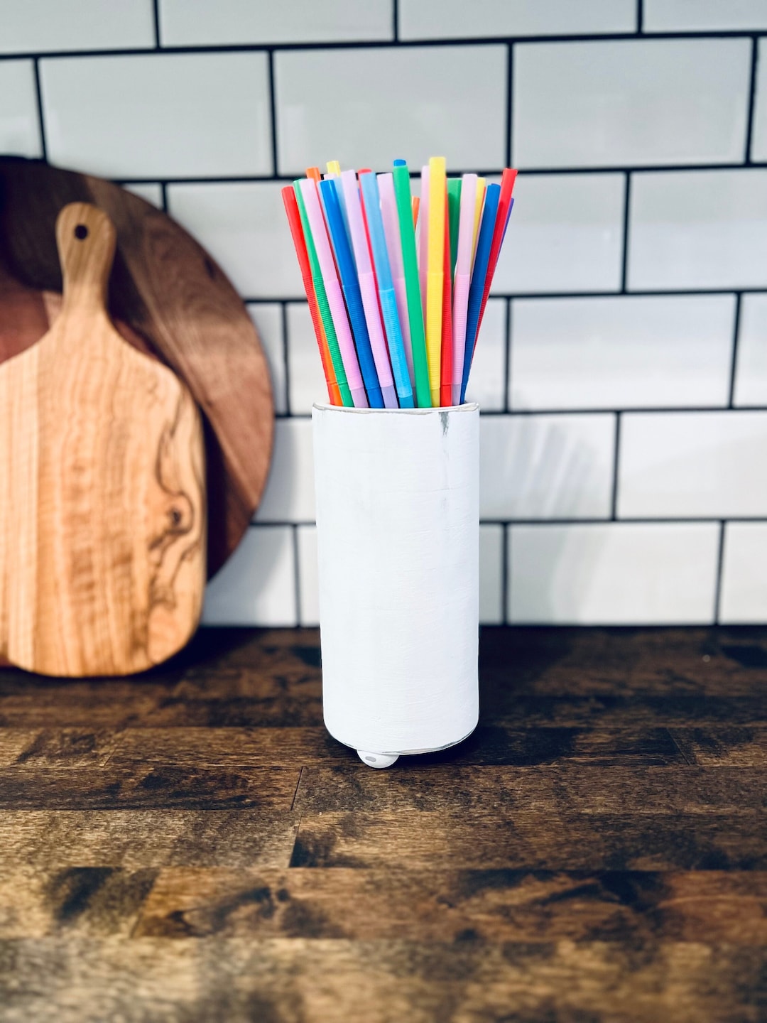 Straw Holder, Wood Straw Storage, Counter Top Straw Storage, Straw ...