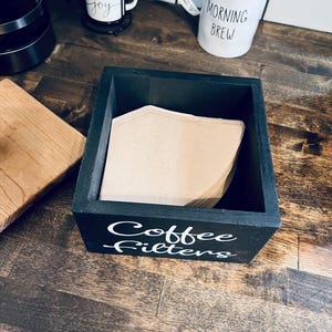 Coffee Filter Holder, Coffee Filters Box, Coffee Bar Storage, Coffee ...