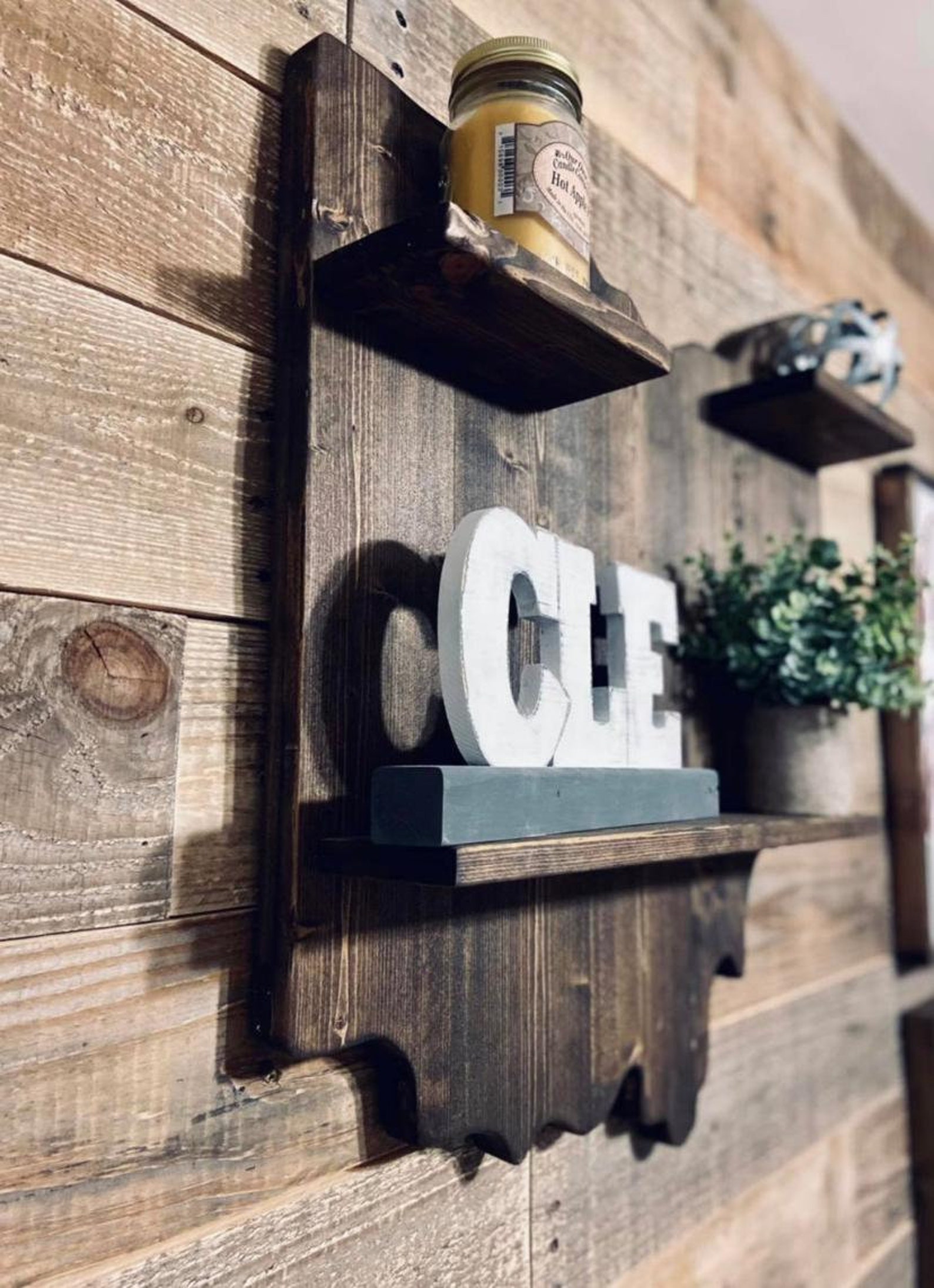 Ohio Shelf Ohio Decor. Rustic Decor Mancave Cleveland - Etsy