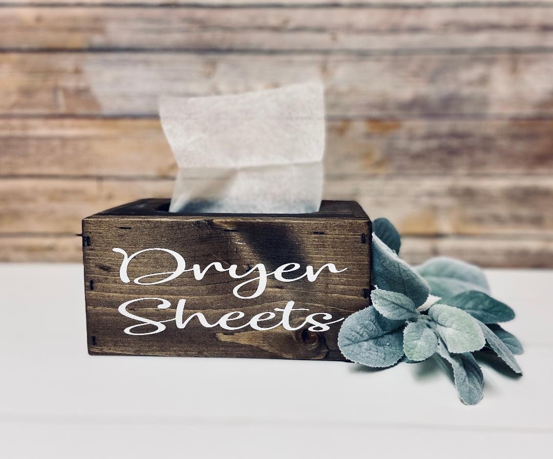 Dryer Sheets, Farmhouse, Dryer Sheets Box Cover, Fabric Softner Storage ...