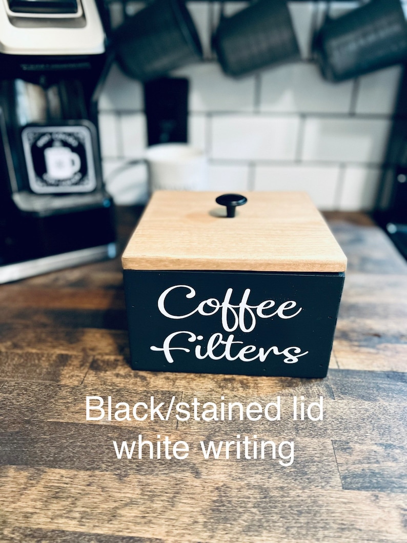 Coffee Filter Holder Coffee Filters Box Coffee Bar Storage - Etsy