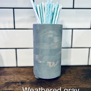 Straw Holder, Wood Straw Storage, Counter Top Straw Storage, Straw ...
