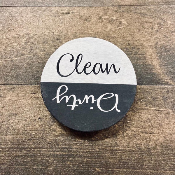 Clean Dirty Signs - Etsy