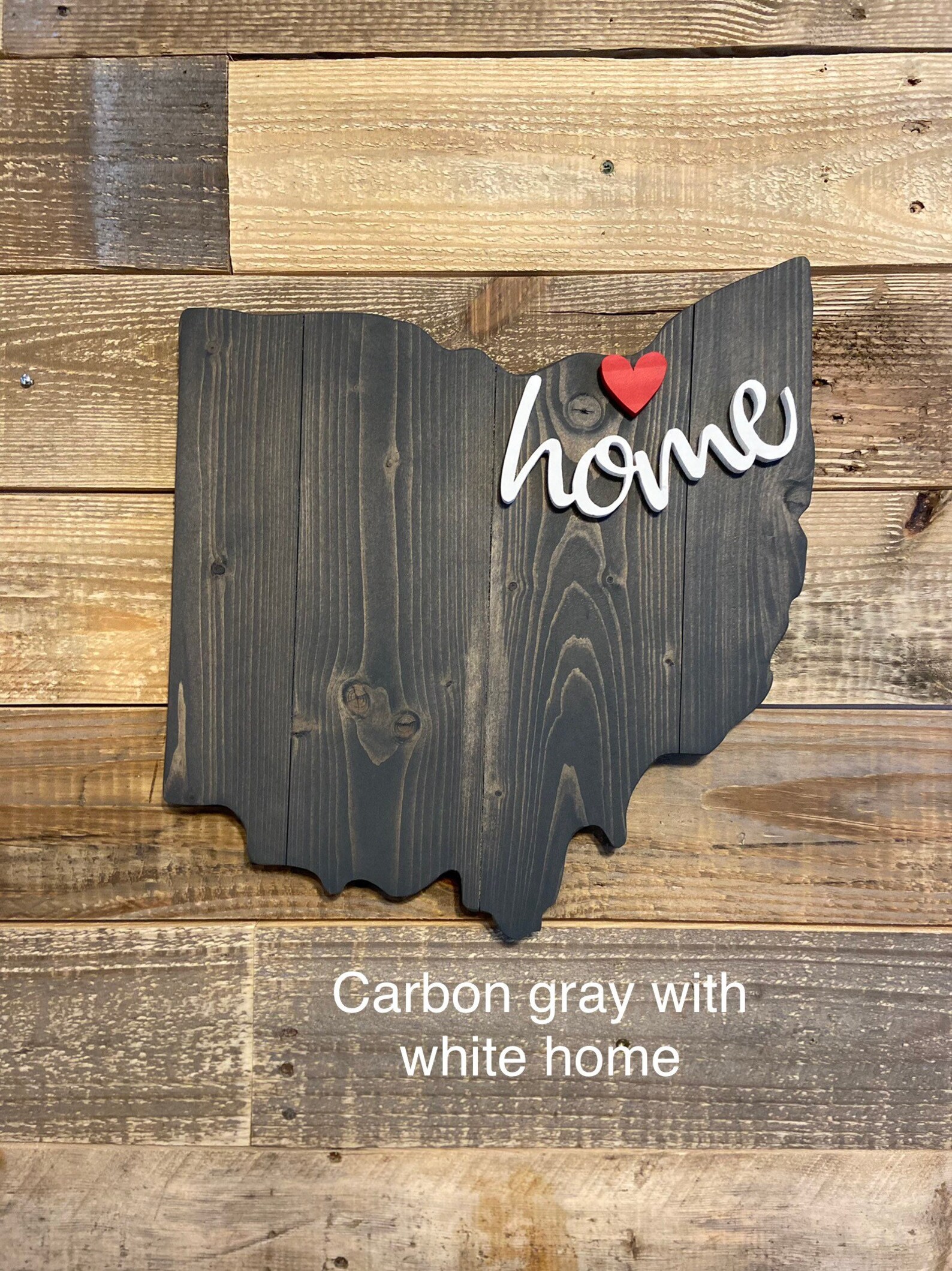 Ohio Cut Out With 3D Home and Heart Ohio Wood Cut Out - Etsy