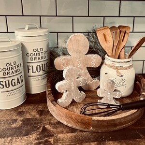 Wooden Gingerbread Man: Rustic Christmas Kitchen Decor - Etsy