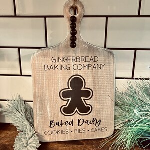 Gingerbread Cutting Board, Gingerbread Decor, Cutting Board , Christmas ...