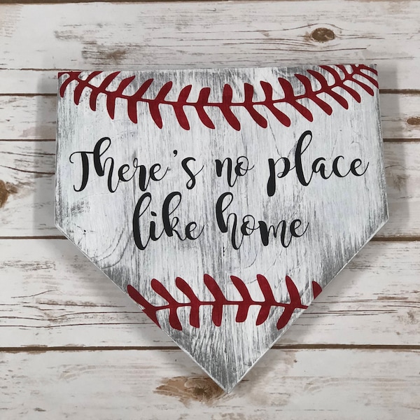 Theres No Place Like Home Baseball Sign - Etsy