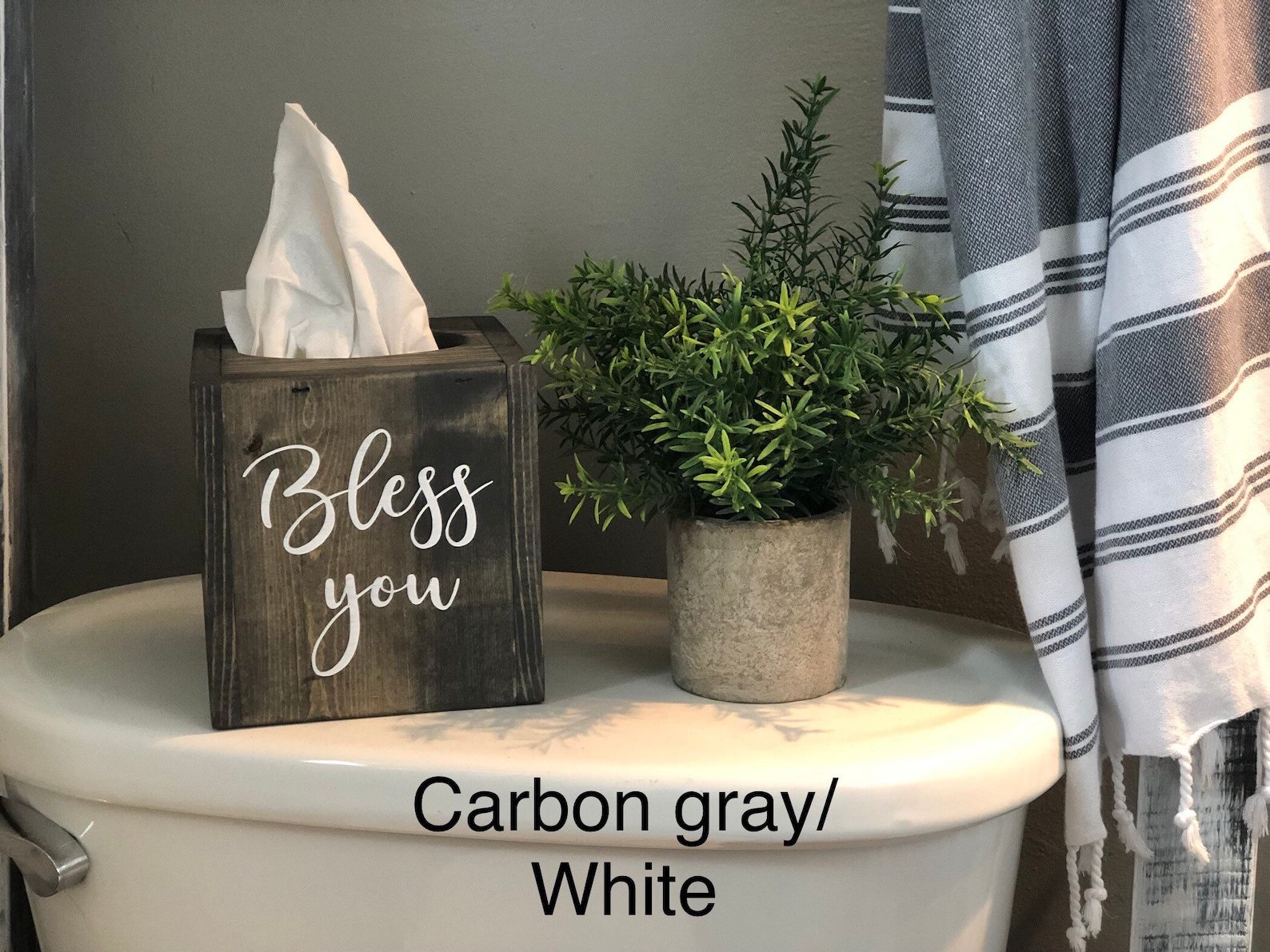 Tissue Box Cover 72 Count Bless You Tissue Box Farmhouse - Etsy