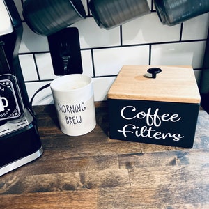 Coffee Filter Holder Coffee Filters Box Coffee Bar Storage - Etsy