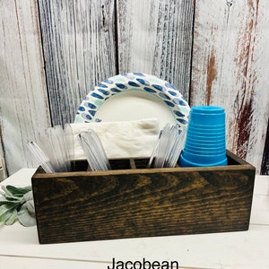 Wooden Picnic Utensil Caddy: Cookout Party Organizer - Etsy