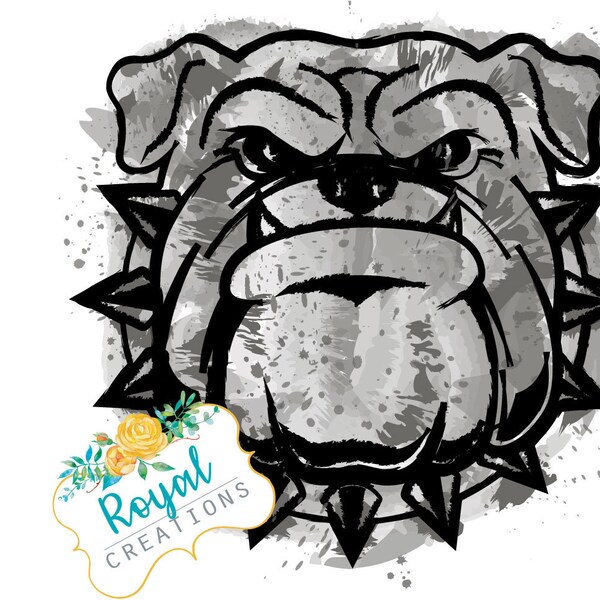 Bulldog Mascot Black and Gold Svg - Etsy
