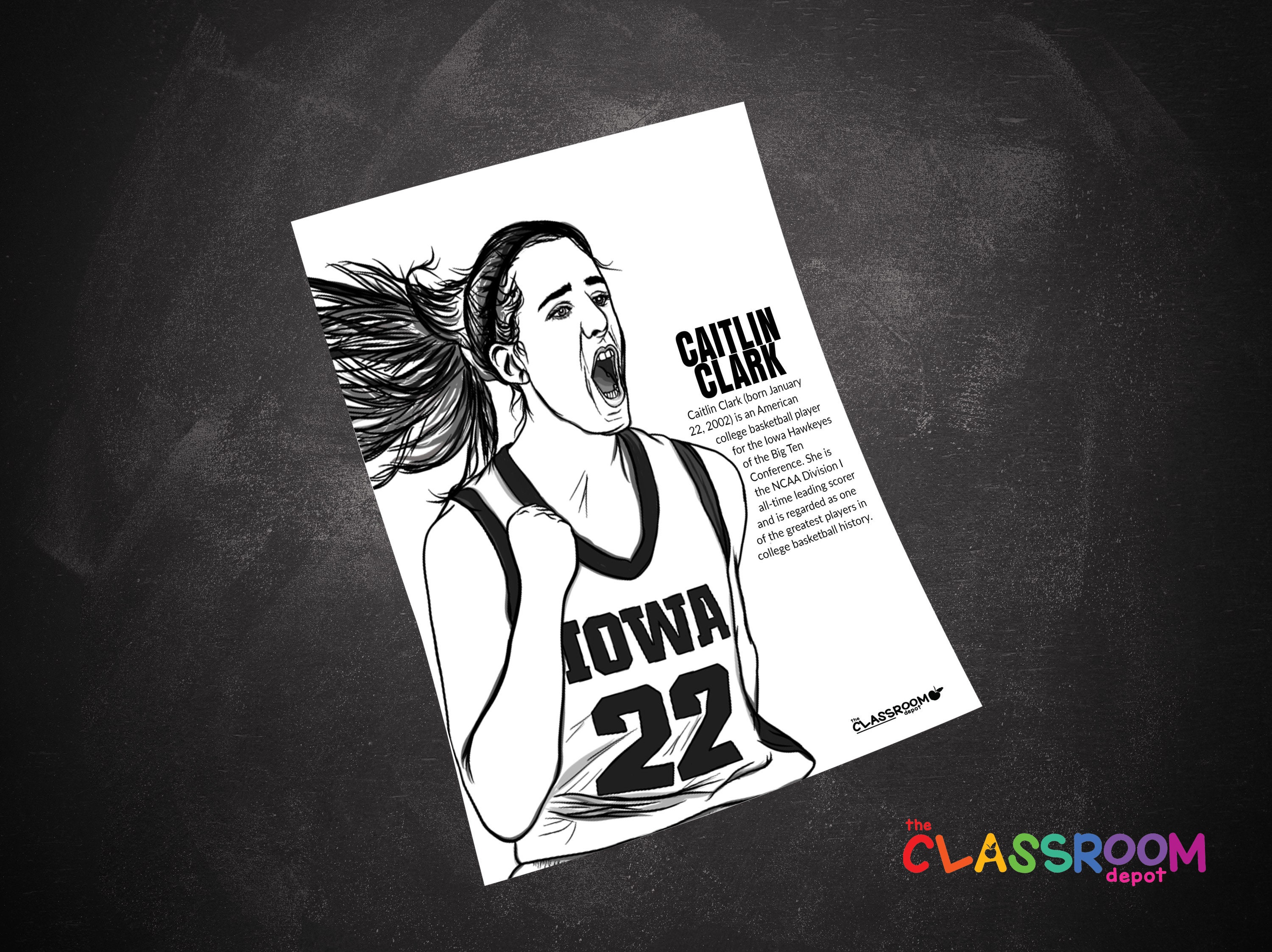 Caitlin Clark Womens History Month Coloring Sheet Instant Download Printable Pdf Etsy