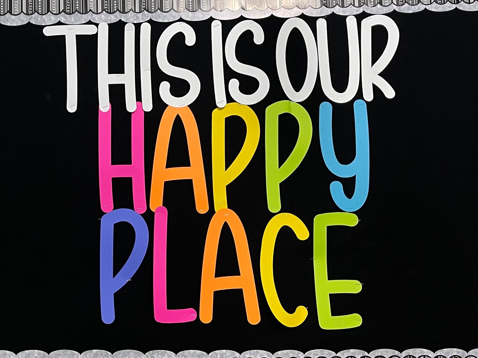 This is Our Happy Place Bulletin Message Board Die Cut - Etsy
