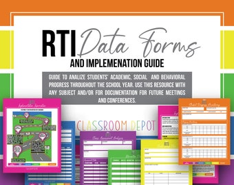 Printable Teacher RTI Intervention Forms Linkable PDF Version | Etsy