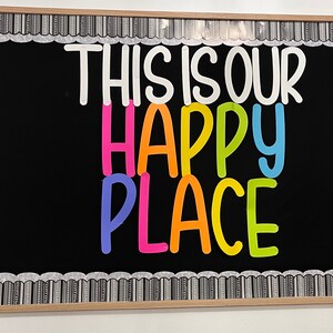 This is Our Happy Place - Bulletin Message Board Die Cut Cardstock ...