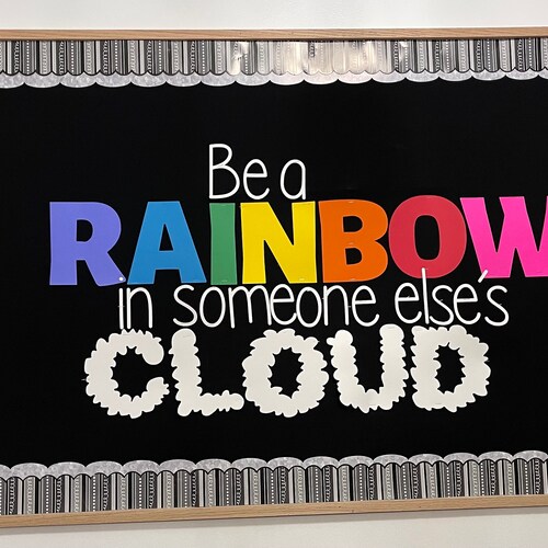 Be A Rainbow in Someone Else's Cloud Bulletin Message - Etsy