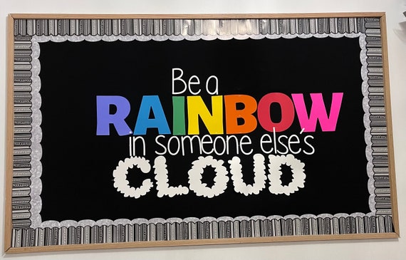 Be A Rainbow in Someone Else's Cloud Bulletin Message - Etsy