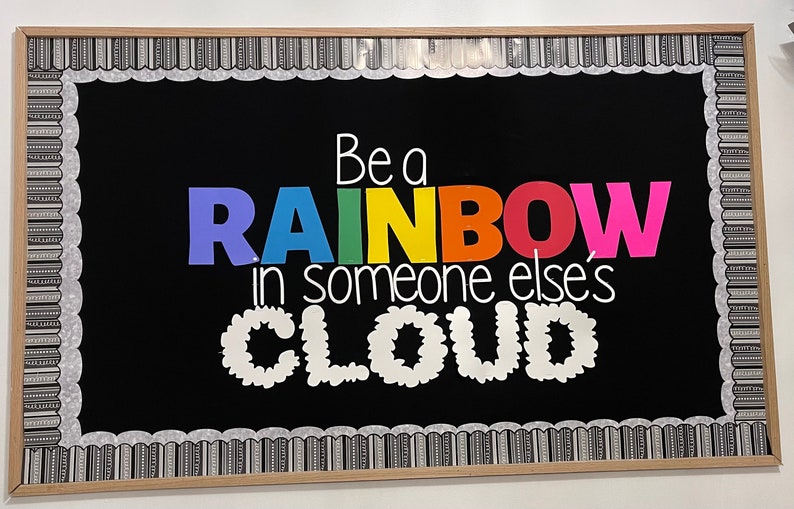 Be A Rainbow in Someone Else's Cloud Bulletin Message - Etsy