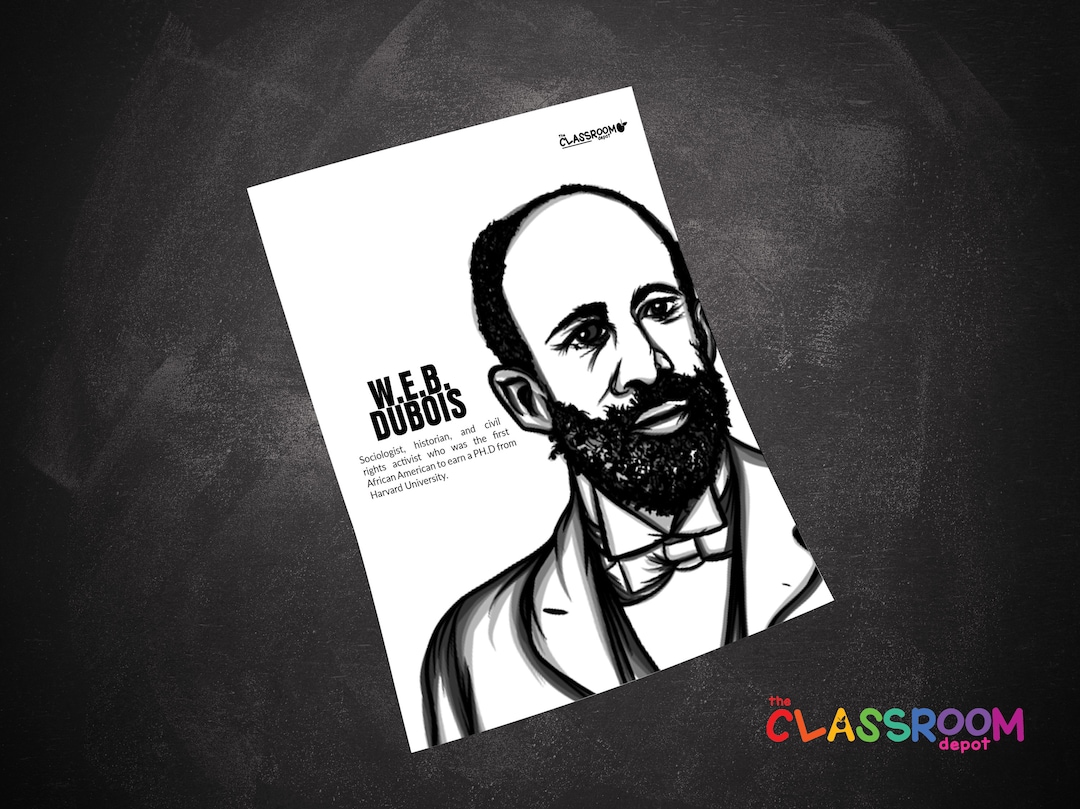 W.E.B. Du Bois Black History Month Coloring Sheet - Etsy