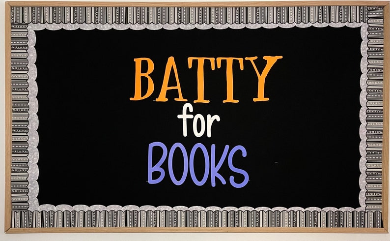 Batty for Books - Bulletin Board Message Board Classroom School Office ...