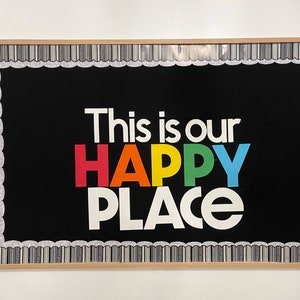 This is Our Happy Place - Bulletin Message Board Die Cut Cardstock ...