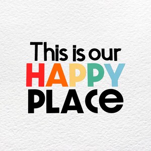 This is Our Happy Place - Bulletin Message Board Die Cut Cardstock ...