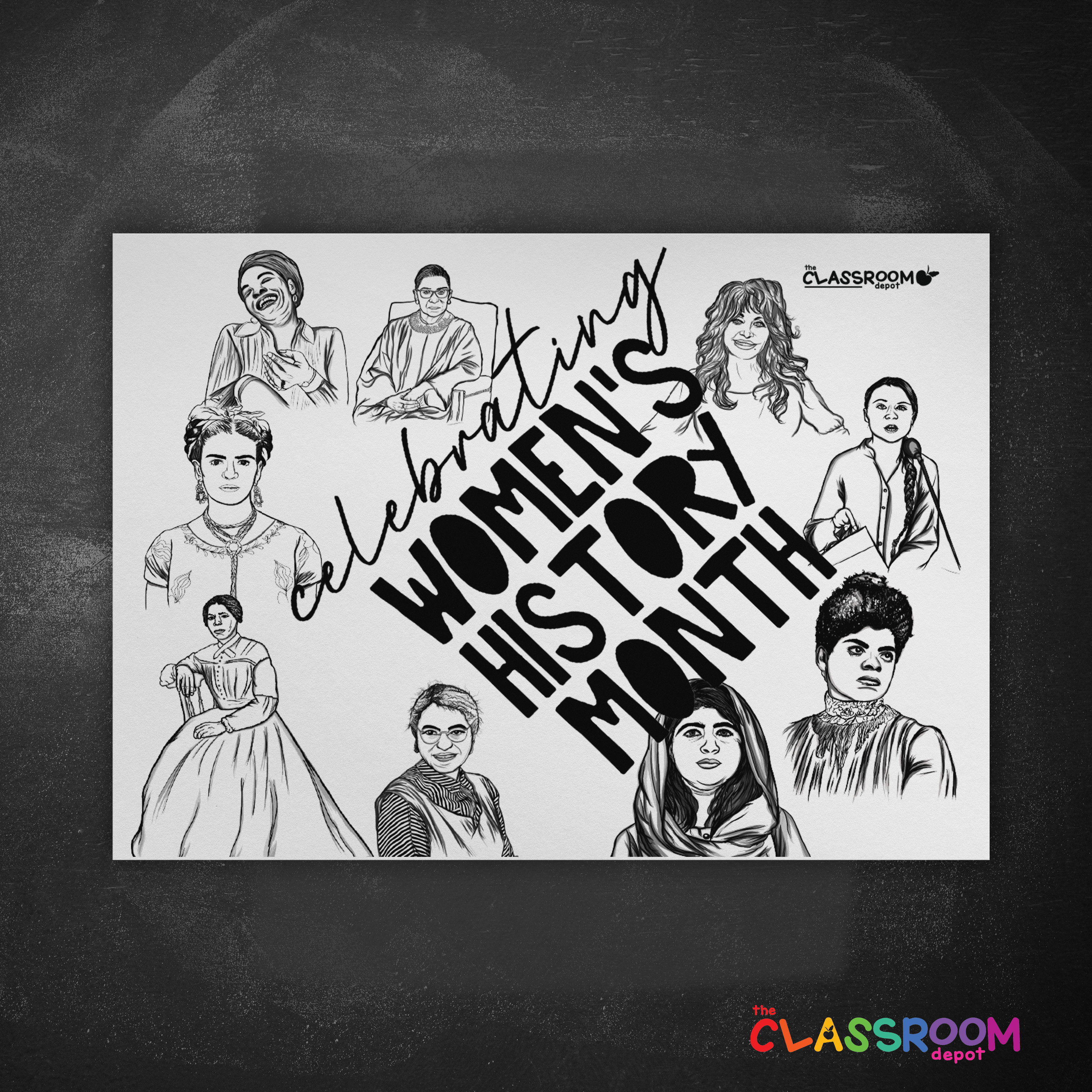 Women's History Month Coloring Sheet Instant Download Printable PDF - Etsy
