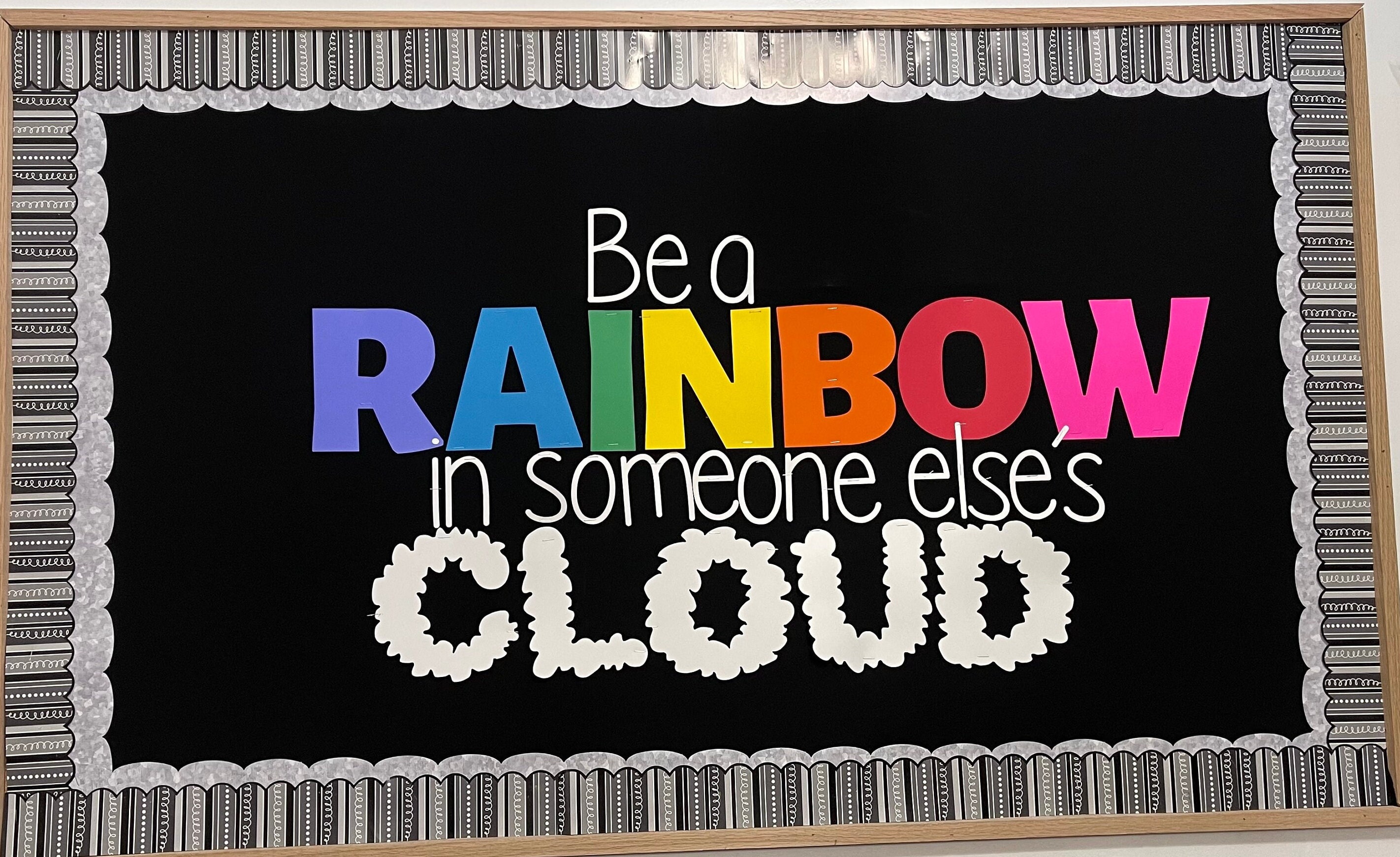 Be A Rainbow in Someone Else's Cloud - Bulletin Message Board Die Cut ...
