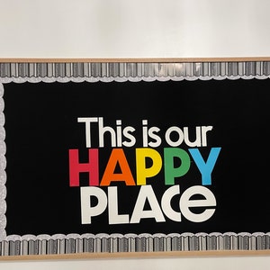 This is Our Happy Place - Bulletin Message Board Die Cut Cardstock ...
