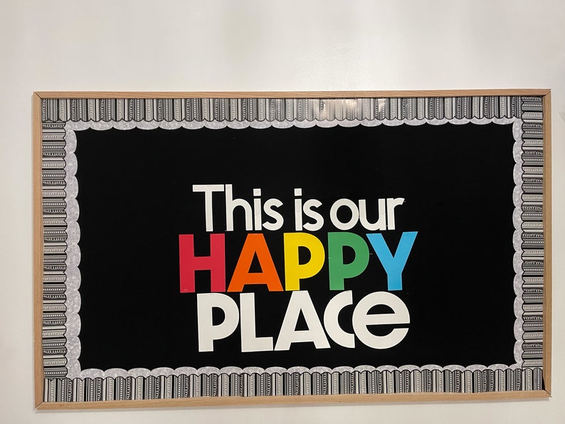 This is Our Happy Place - Bulletin Message Board Die Cut Cardstock ...