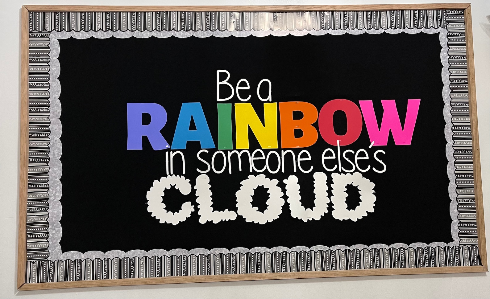 Be A Rainbow in Someone Else's Cloud - Bulletin Message Board Die Cut ...