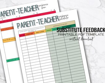 Editable Parent-teacher Conference Sign-up Flyer Form to Share With ...