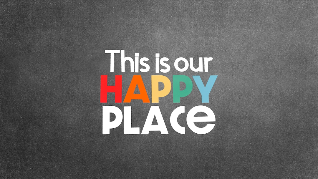 This is Our Happy Place - Bulletin Message Board Die Cut Cardstock ...