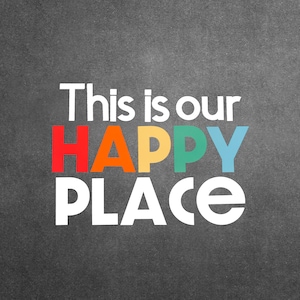 This is Our Happy Place - Bulletin Message Board Die Cut Cardstock ...
