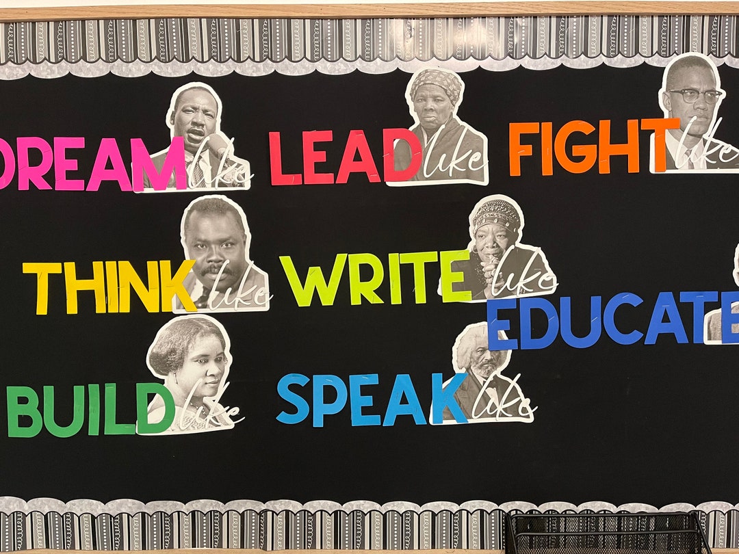 Bulletin Board Idea - Black Leaders Dream Like - Cardstock Die Cut ...