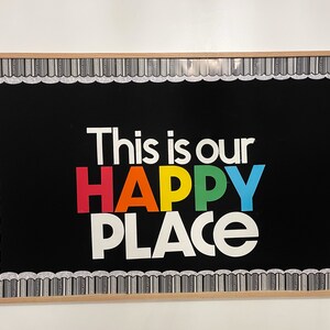 This is Our Happy Place - Bulletin Message Board Die Cut Cardstock ...