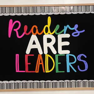 Readers Are Leaders - Bulletin Message Board Die Cut Cardstock Letters ...