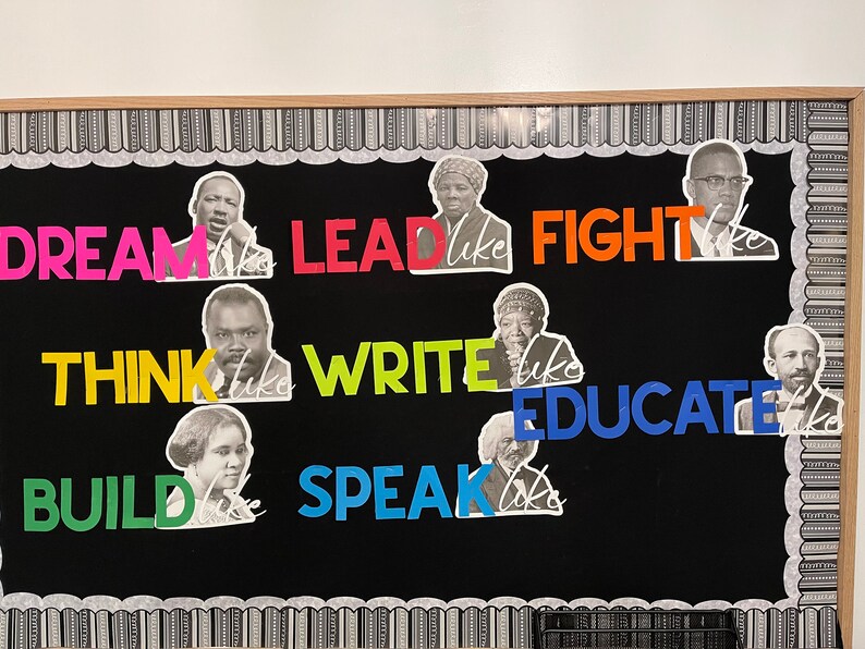 Bulletin Board Idea Black Leaders Dream Like Cardstock Die Cut Bulletin ...