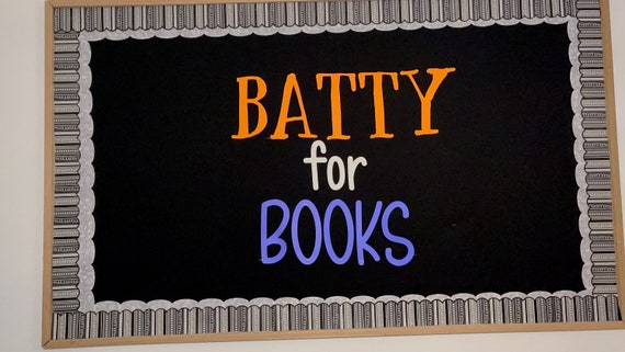 Batty for Books Bulletin Board Message Board Classroom | Etsy