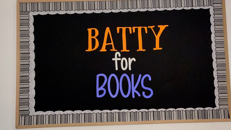Batty for Books - Bulletin Board Message Board Classroom School Office ...