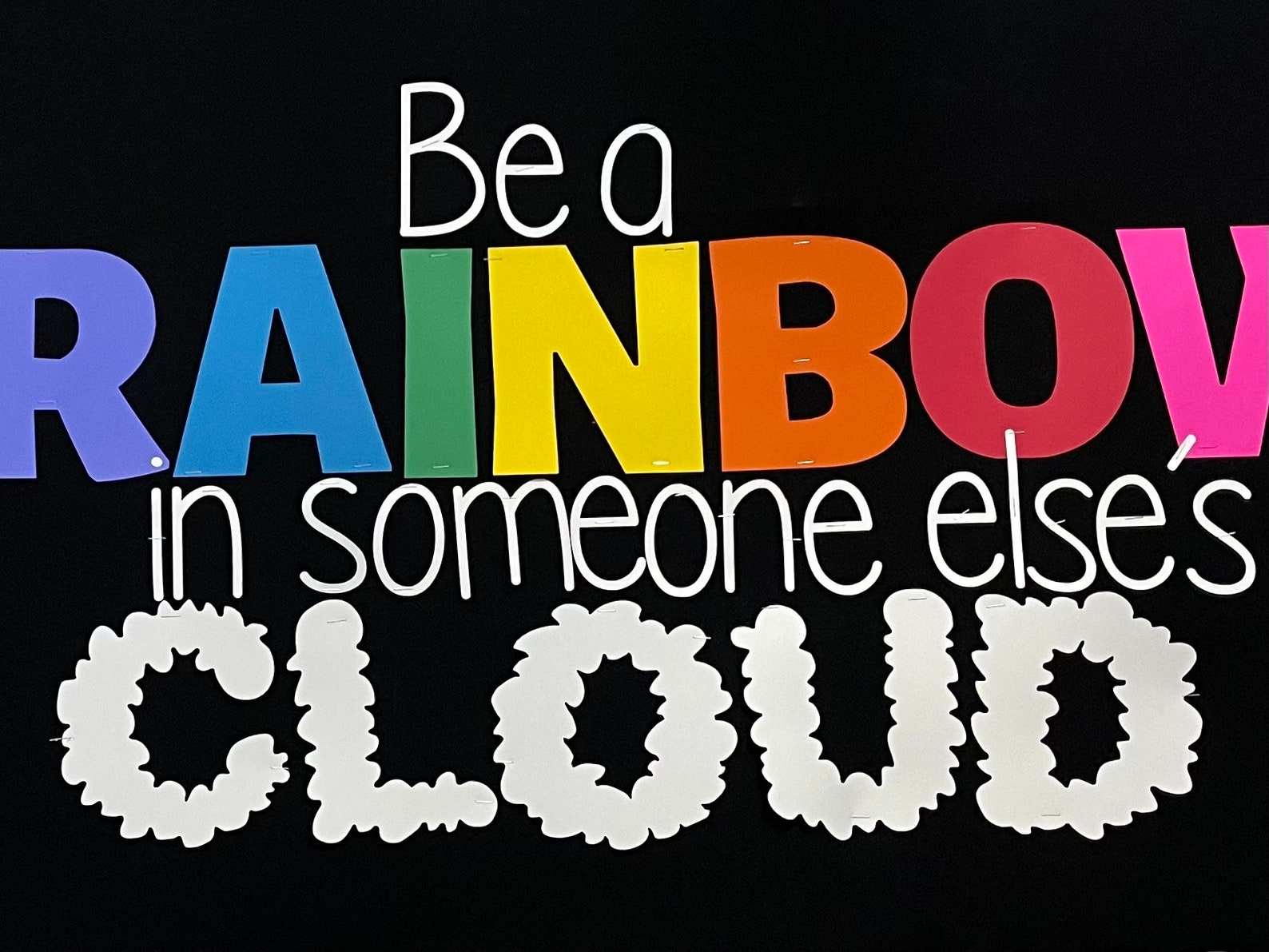 Be A Rainbow in Someone Else's Cloud - Bulletin Message Board Die Cut ...