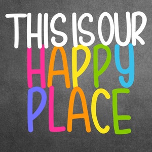 This is Our Happy Place - Bulletin Message Board Die Cut Cardstock ...